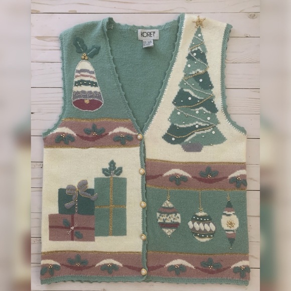 Koret | Tops | Vintage Christmas Pastel Koret Patchwork Style Christmas ...